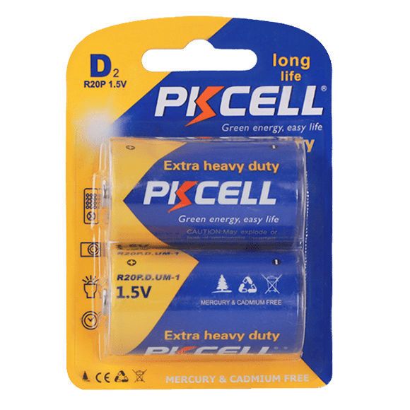 Zinc-carbon battery - R20P - Shenzhen PKCELL Battery Co. Ltd - D type ...