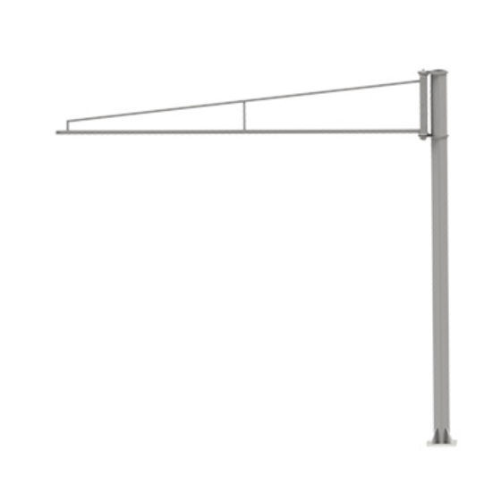 Stainless steel jib crane - PFTLIN - COMEGE - pillar / 270° / overbraced