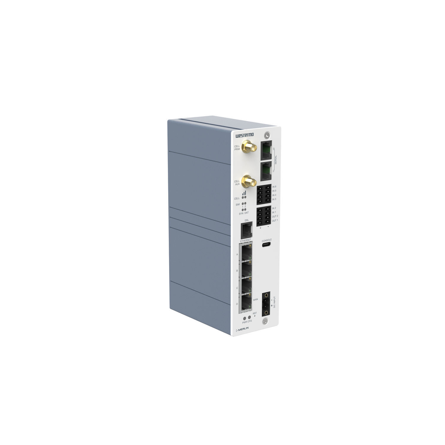 Cellular communication router - Merlin-4708-V-T4G-S2-DI6-DO2-LV-QFR ...