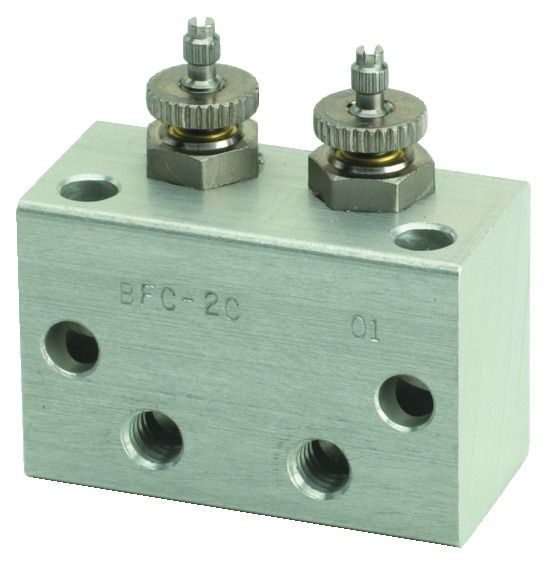 2-channel manifold - BFC-2C - Clippard - anodized aluminum