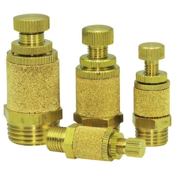 Flow-control muffler - SCM-P - Clippard - for valves / brass