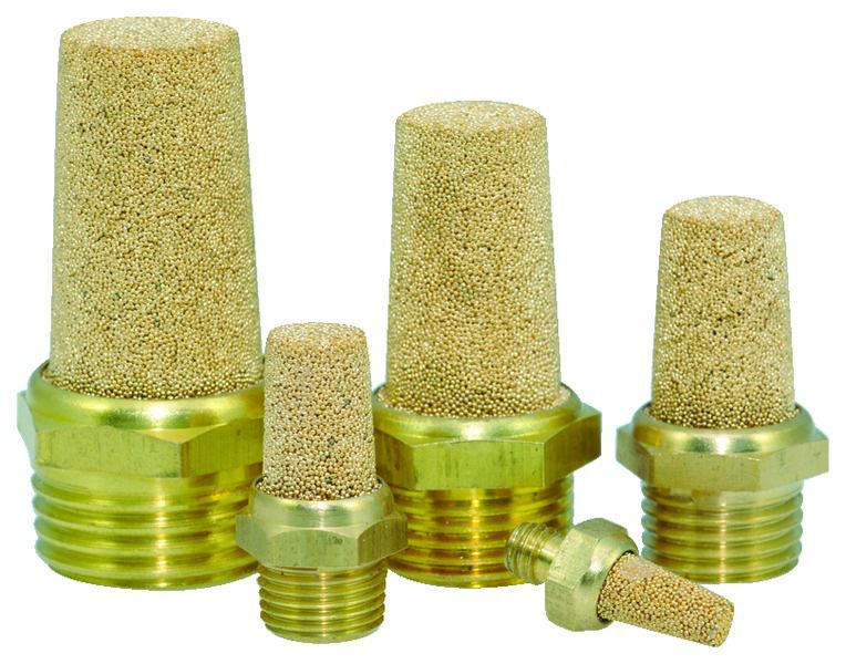 Discharge silencer - 11130-N - Clippard - for valves / bronze / brass
