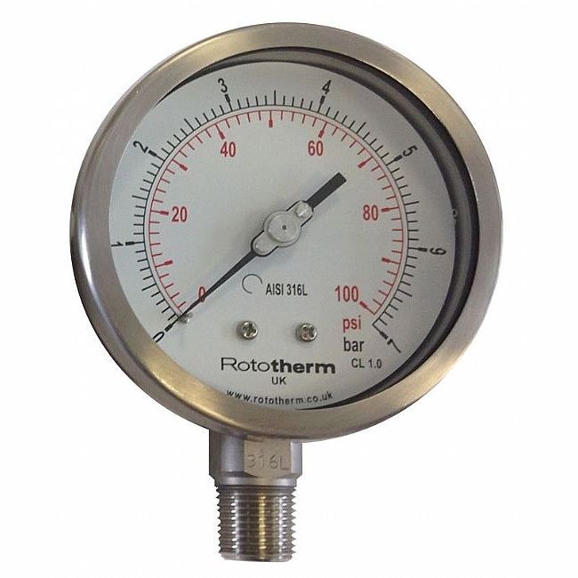 Dial pressure gauge - RPG series - British Rototherm Co. Ltd - threaded ...
