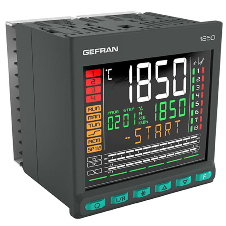 Temperature controller with LCD display - 1850 - GEFRAN - graphic ...