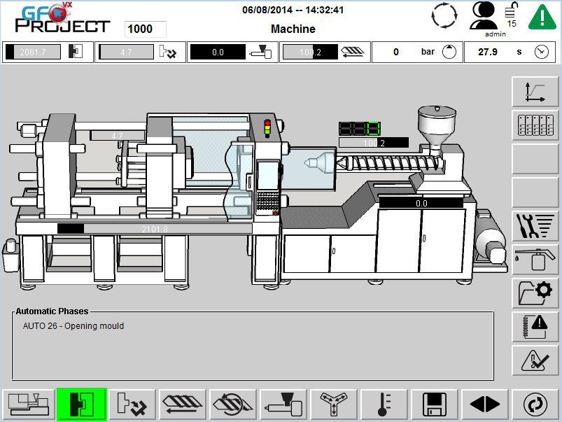 Management software - Plastic injection template - GEFRAN - HMI / SCADA ...