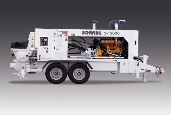 Trailer-mounted concrete pump - SP 2000 - SCHWING GmbH - for ...