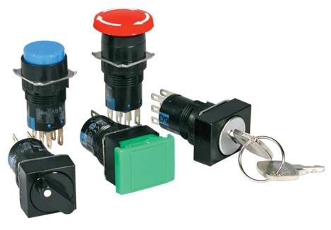 Spring push-button switch - A6 series - IDEC - IP65 / electromechanical ...