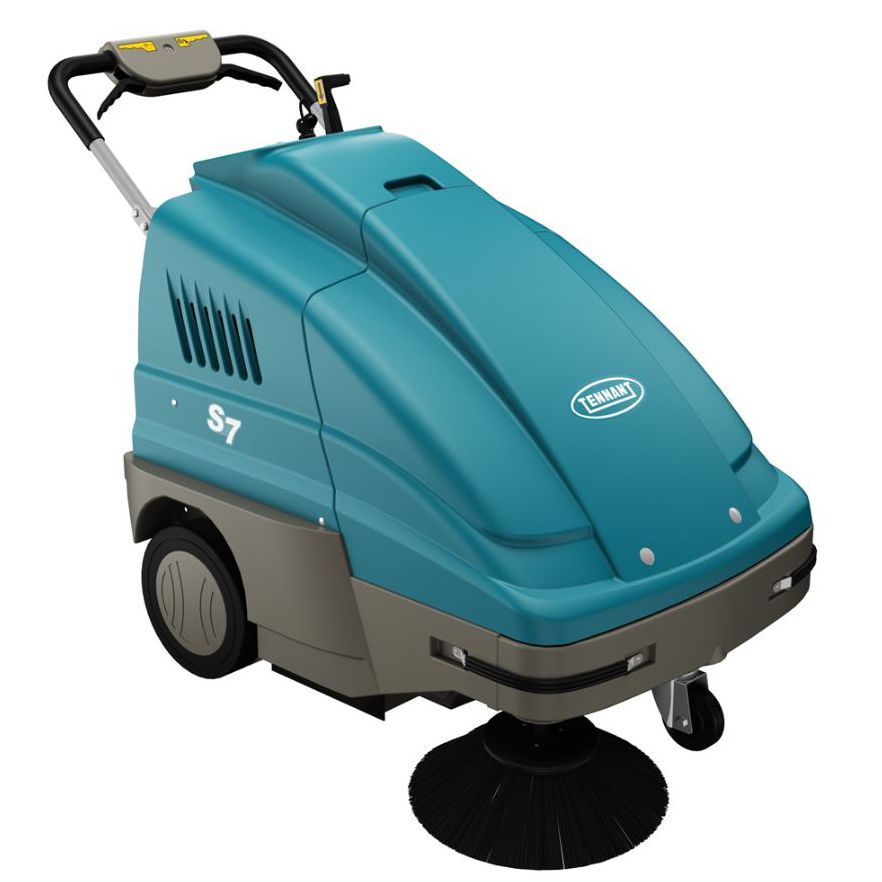 Walk-behind sweeper - S7 - Tennant - battery-powered / street / indoor