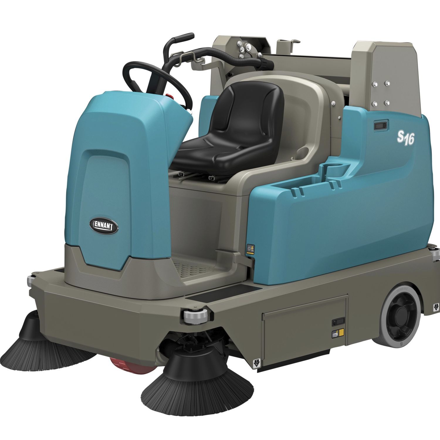 Ride-on sweeper - S16 - Tennant - battery-powered / indoor / outdoor