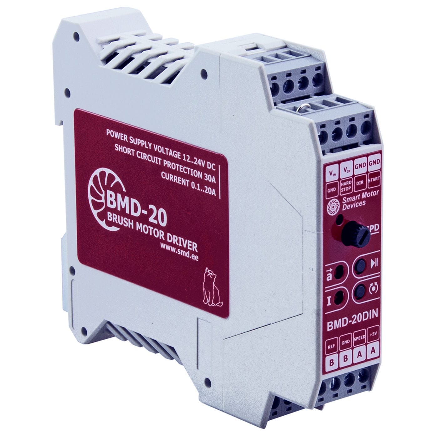 Brushed motor controller - BMD-20DIN - Smart Motor Devices - DC ...