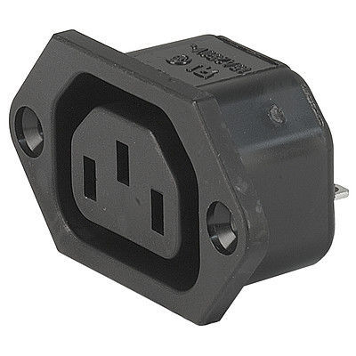 Panel-mounted electrical socket - 6600-3 - SCHURTER - IP30 / 3-pole ...