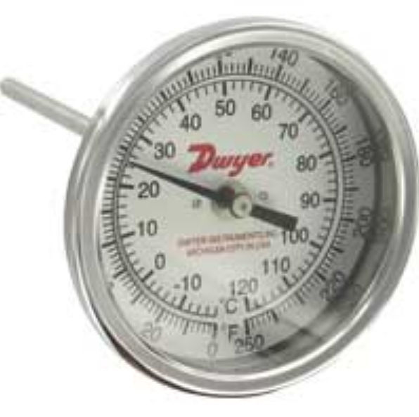 Bi-metal thermometer - BTB series - DWYER - adjustable dial / insertion ...
