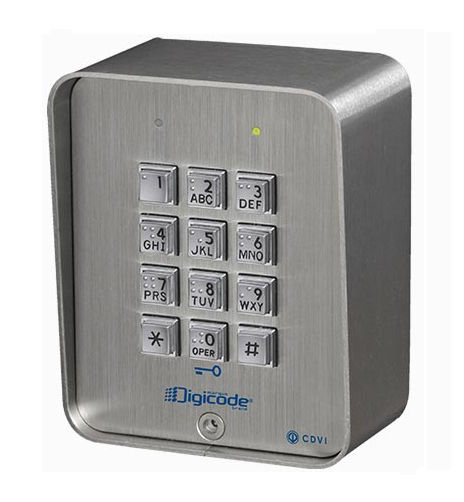 12-key keypad - CBB - CDVI IBERICA SL - wall-mounted / stainless steel