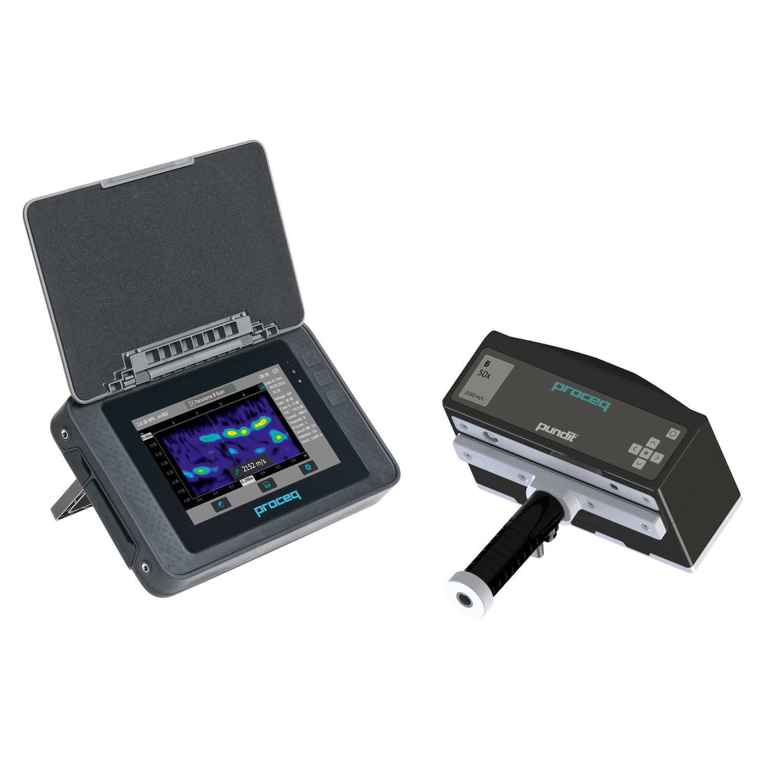 Pulse echo ultrasonic NDT inspection device - Pundit 250 Array - Proceq ...
