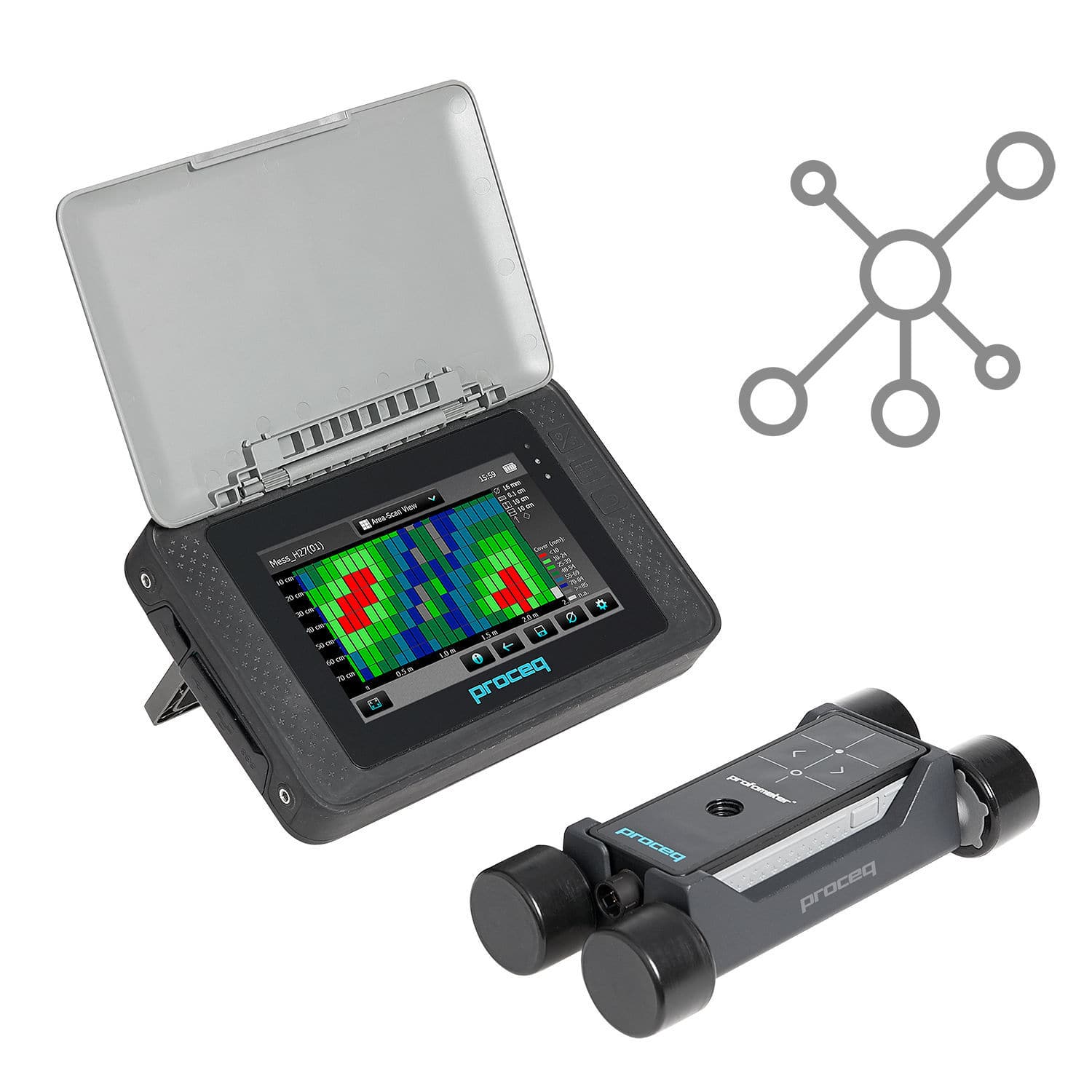Metal rebar locator - Profometer 630 AI - Proceq - with data logger