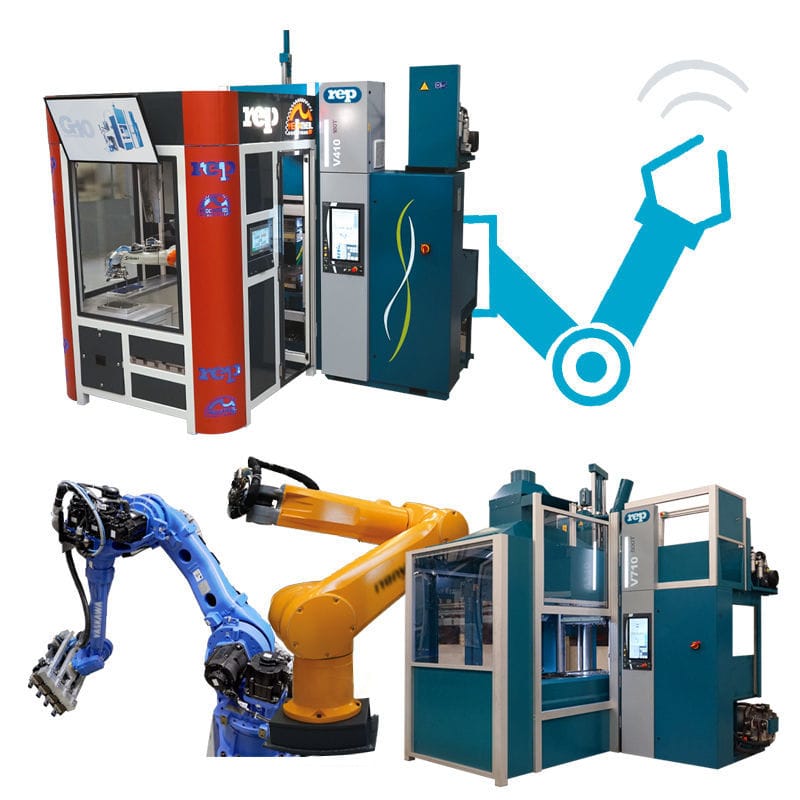 Robotic loading cell - REP international - for injection molding machines