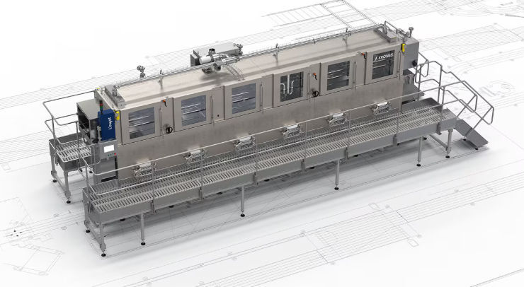 Water washing system - Linajet - KRONES - automatic / process / crate