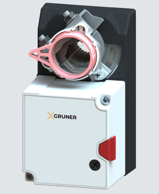 Electric damper actuator - 227-024-10 - GRUNER - rotary / IP54 / compact