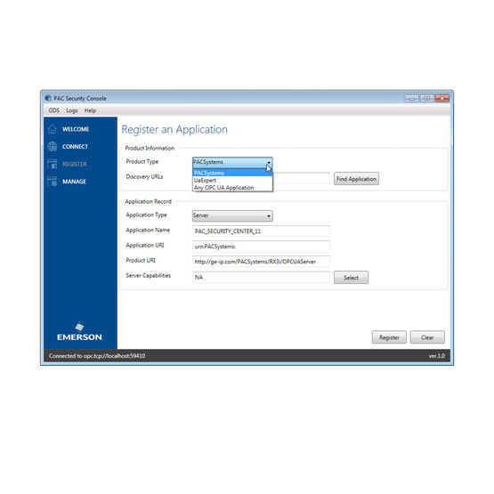 OPC software - SE10DCM series - Emerson - PAC / UA