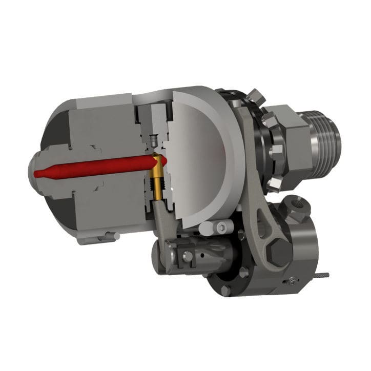 Injection nozzle - BHP series - Herzog AG - for melt / 90° / straight