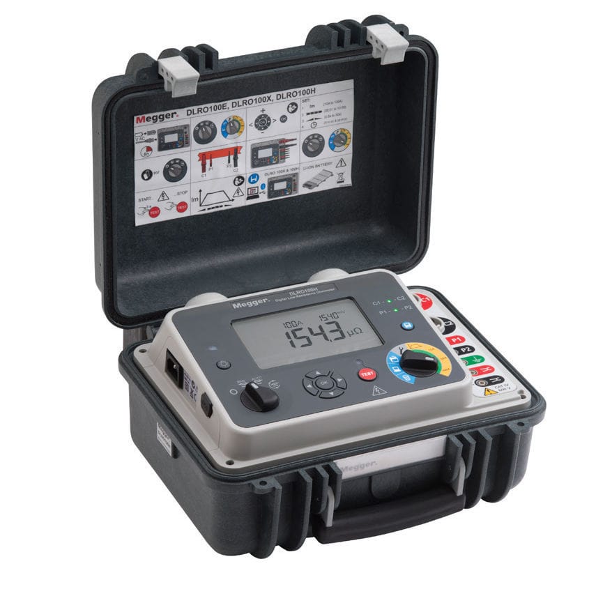 Digital microhmmeter - DLRO100 series - MEGGER - portable / battery-powered