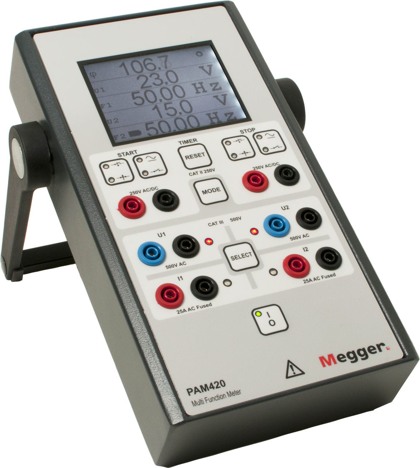 Multifunction phase angle meter - PAM420 - MEGGER - digital
