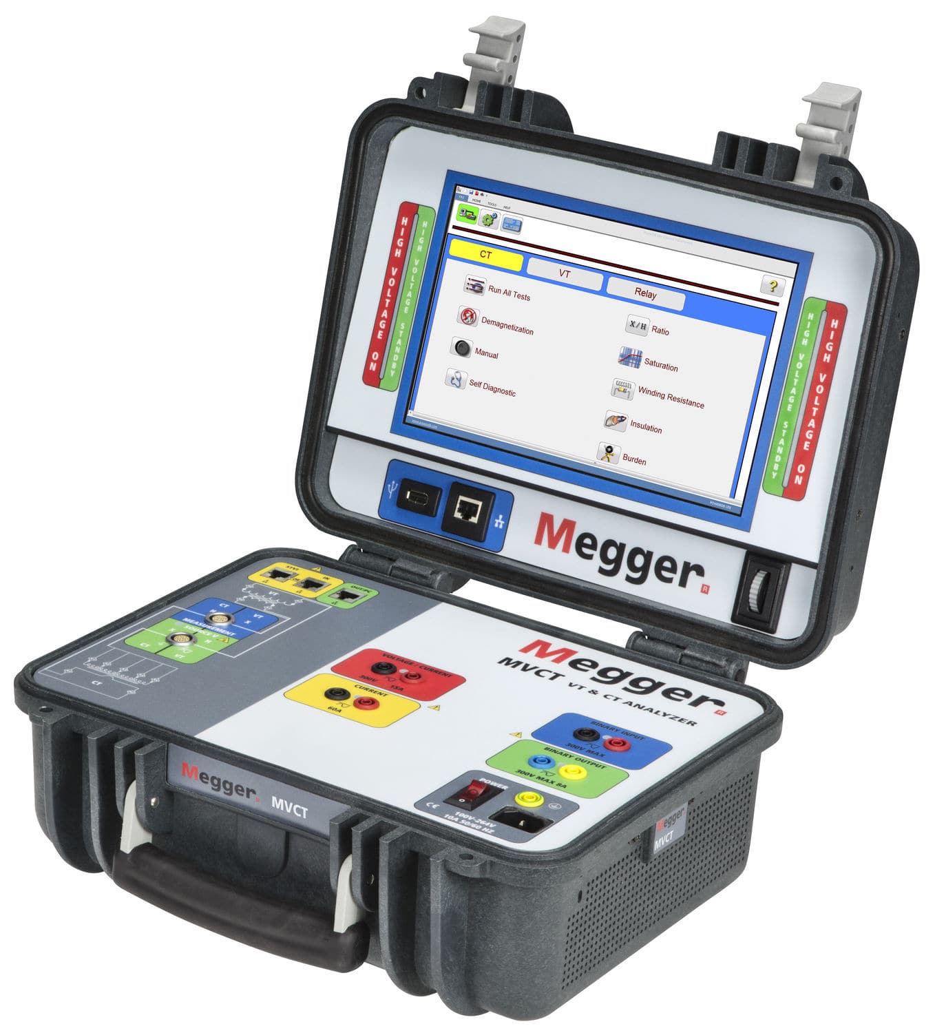 Transformer testing device - MVCT - MEGGER - insulation / voltage / current