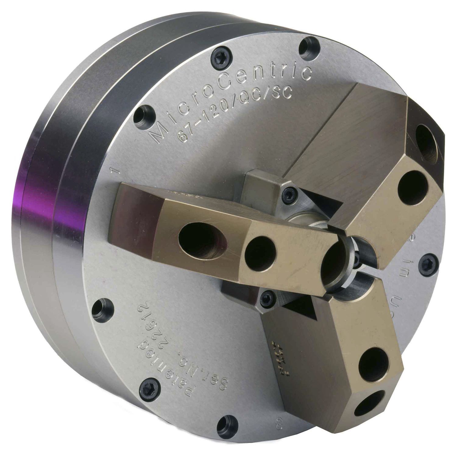 Power chuck - SC/QC series - Microcentric - 3-jaw / lathe / machining
