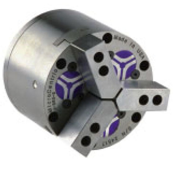 Power chuck - Long Stroke Air Chucks - Microcentric - 3-jaw / lathe / clamp