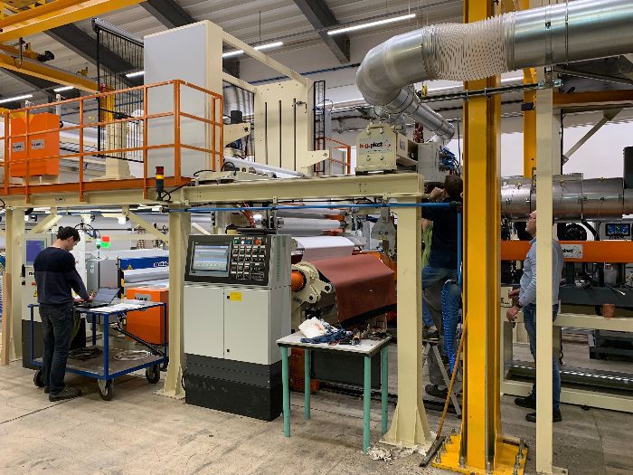 Coating extrusion line - B.G. PLAST S.r.l. - for PVC / for HDPE / for LDPE