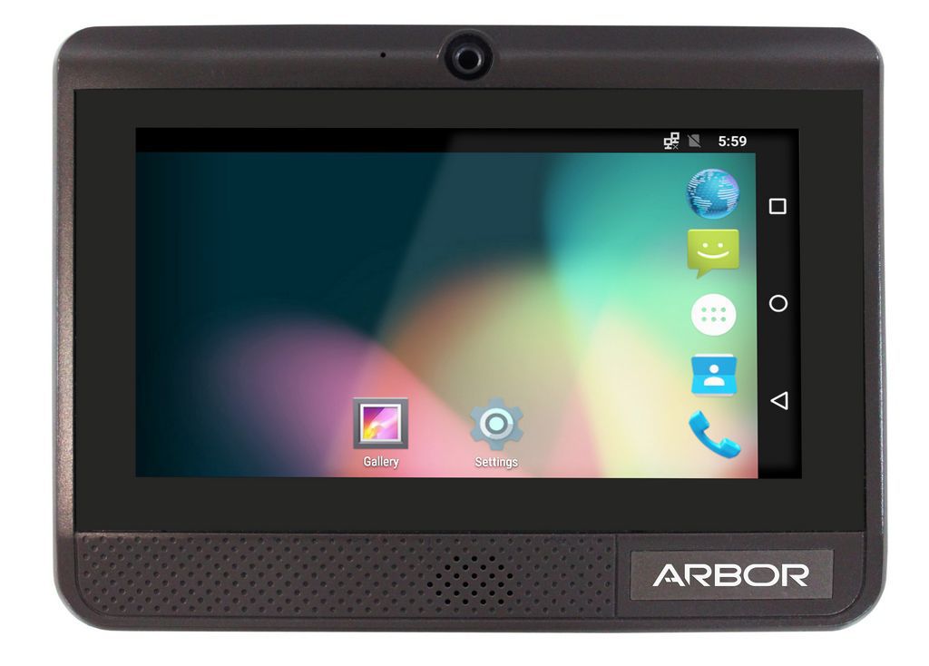 LCD panel PC - IOT-500 - ARBOR Technology Corp. - 5" / 1366 x 768 / RISC