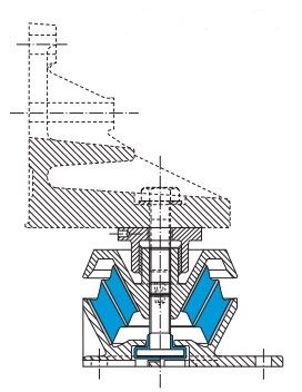 Conical anti-vibration mount / rubber / for engines - PAULSTRA