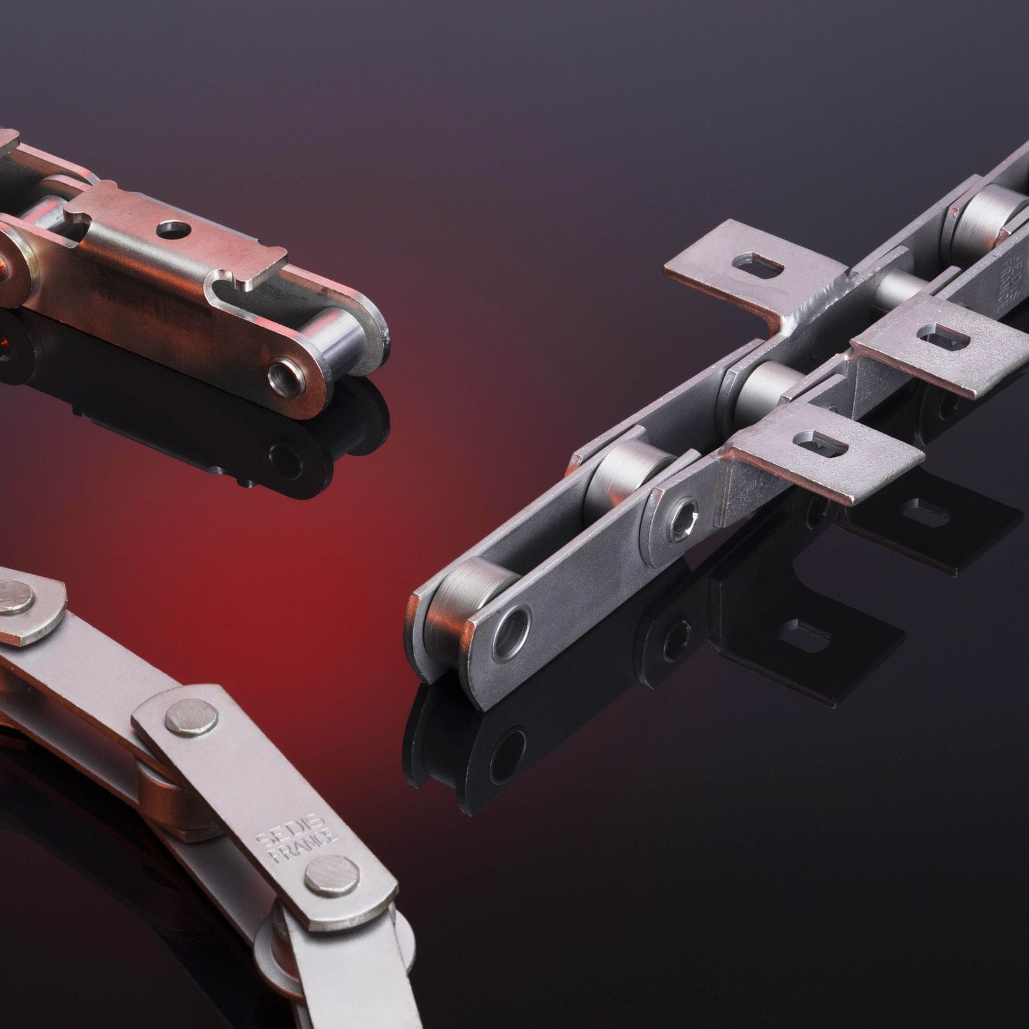 Steel conveyor chain - SEDIS - hollow-shaft / for heavy loads