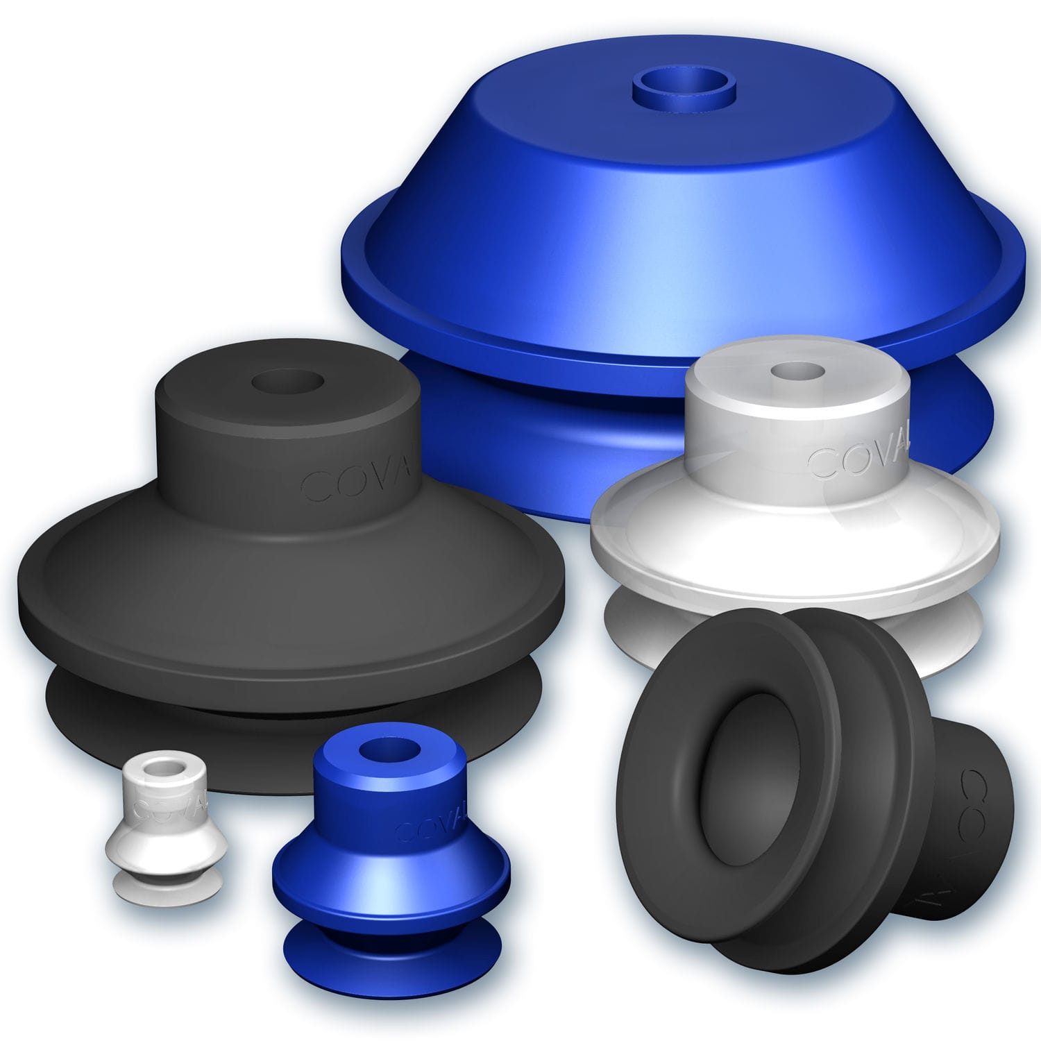 Bellows suction cup - VSAG series - COVAL - round / NBR / for heavy ...