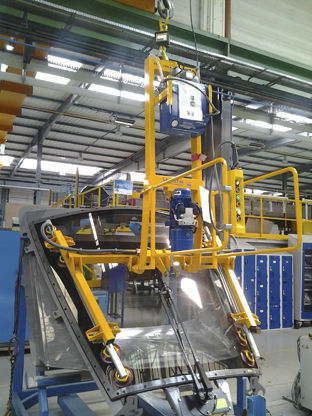 Industrial lifting beam - SAPELEM - glass plate / adjustable / electric