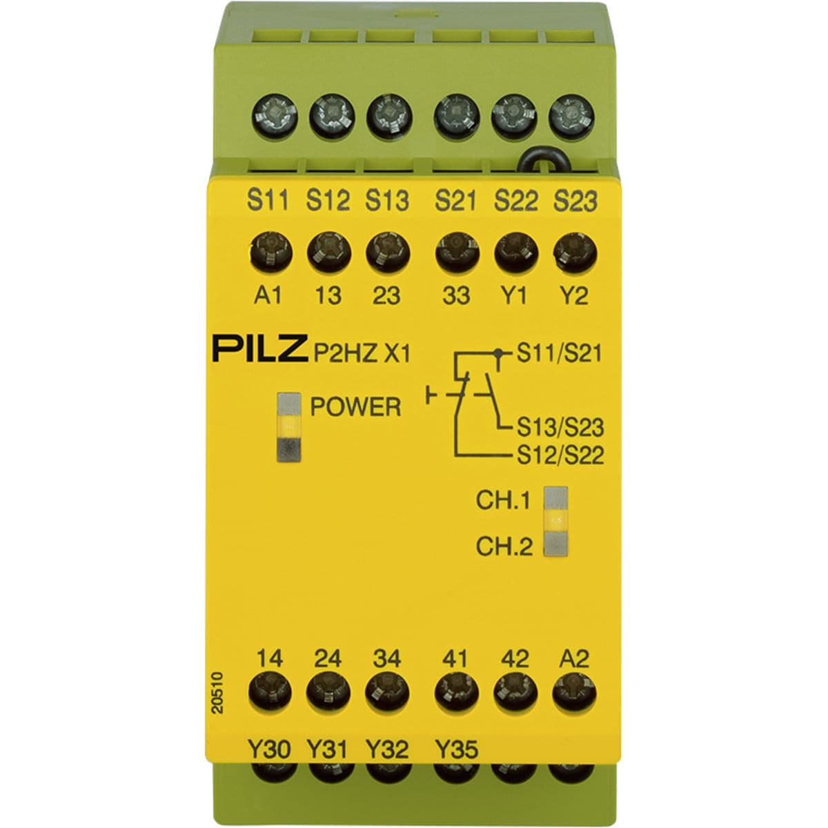 Two-hand control device safety relay - P2HZ X1 - PILZ - push-button ...