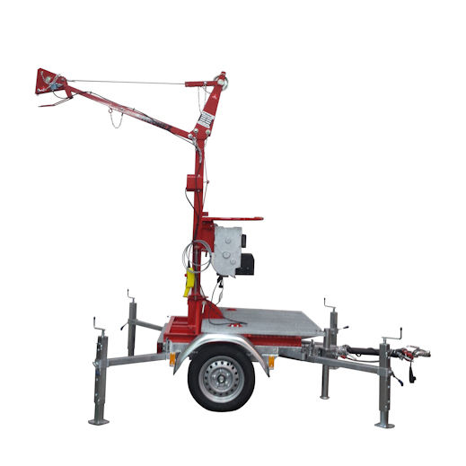 Trailer-mounted mini crane - GS250 - HUCHEZ - articulated / boom ...