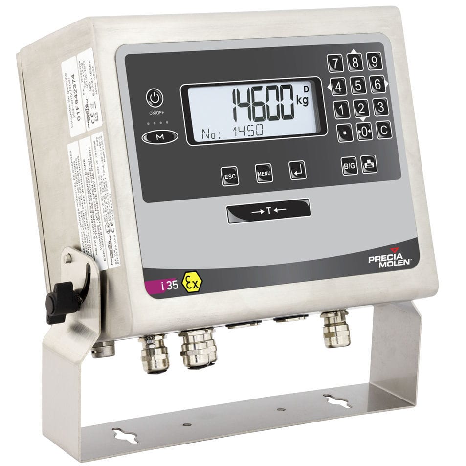 LCD display weight indicator-transmitter - i 35 Ex 2-21 IECEx - PRECIA ...