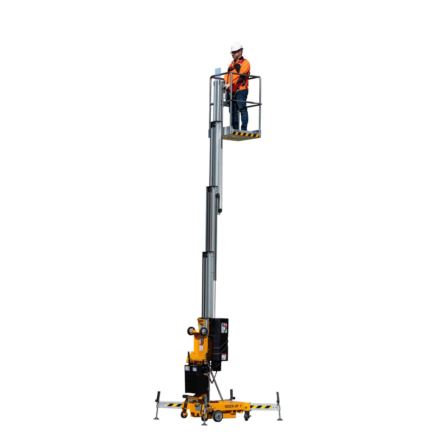 Mobile mast boom lift - QUICK UP series - Haulotte - electric / compact