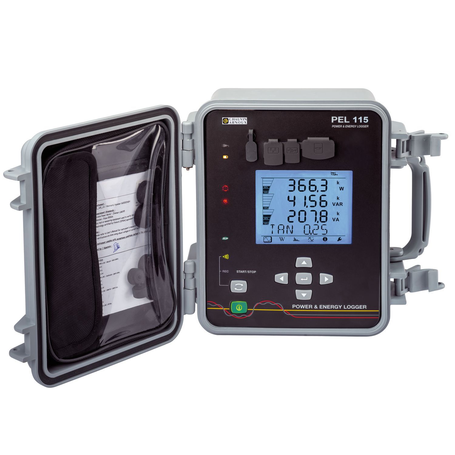 Voltage data-logger - PEL 115 - CHAUVIN ARNOUX - current / power / energy