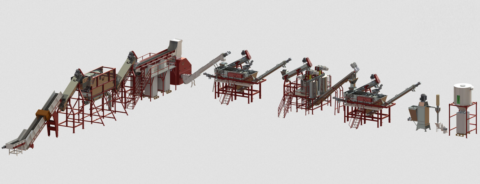 Film washing line - Üstün is Makina Sanayi Ticaret Ltd. Sti. - water ...