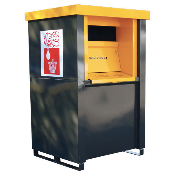 Steel waste container - R series - MANERGO - waste oil / lockable