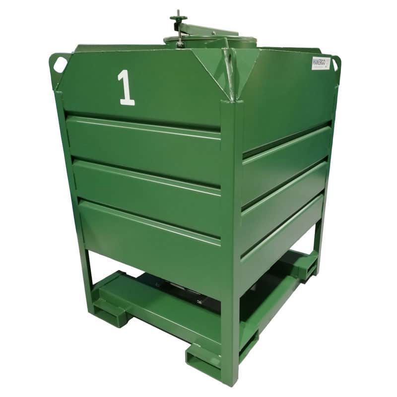 Storage container - CAV1750-4190 - MANERGO - metal / bottom-opening ...