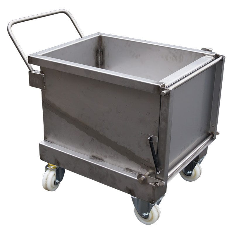 Steel skip container - BAFI135-3487 - MANERGO - wheeled