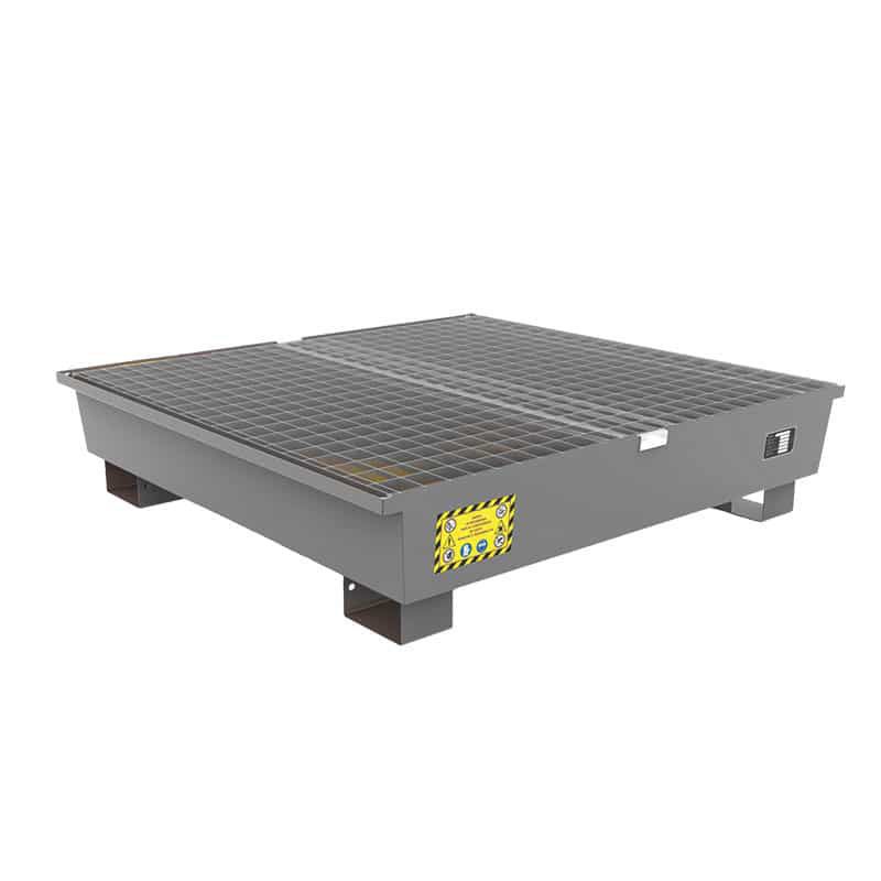 Galvanised steel containment bund - BAS440 - MANERGO - for drums / 4 ...