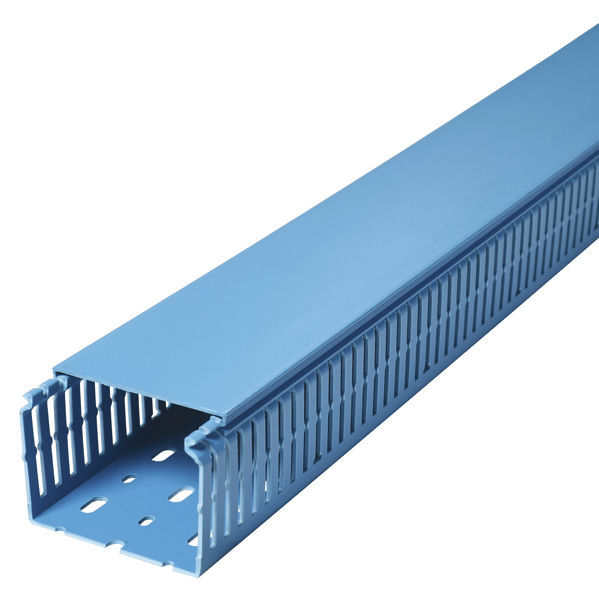 Cabling trunking - GN-A6/4 bleu - SES-STERLING - PVC / grooved