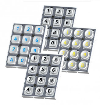 12-key keypad - M series Axess - EOZ - panel-mount / membrane / for ...