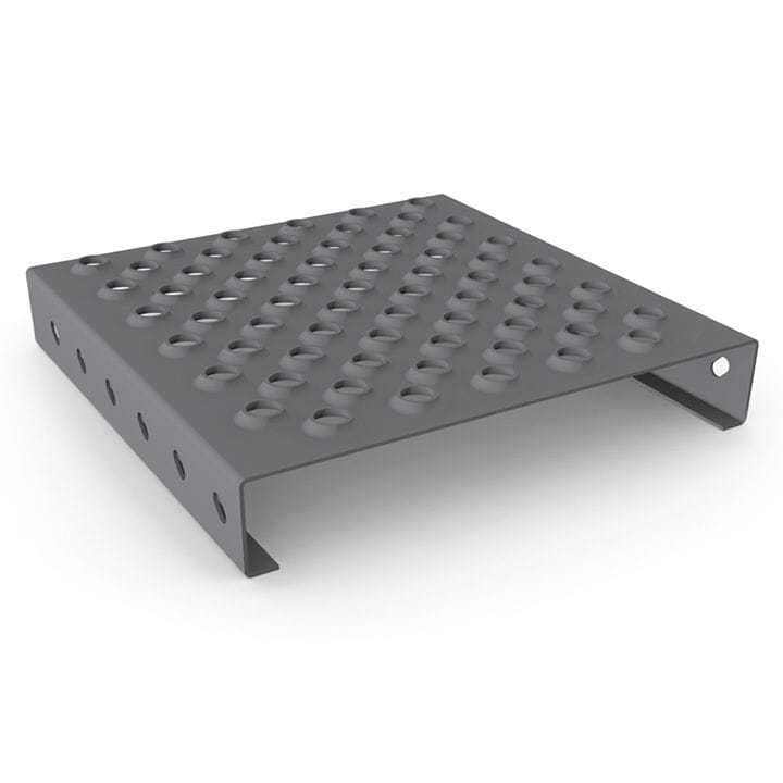 Perforated sheet metal grating - Tolgrip N - Meiser - galvanised steel ...