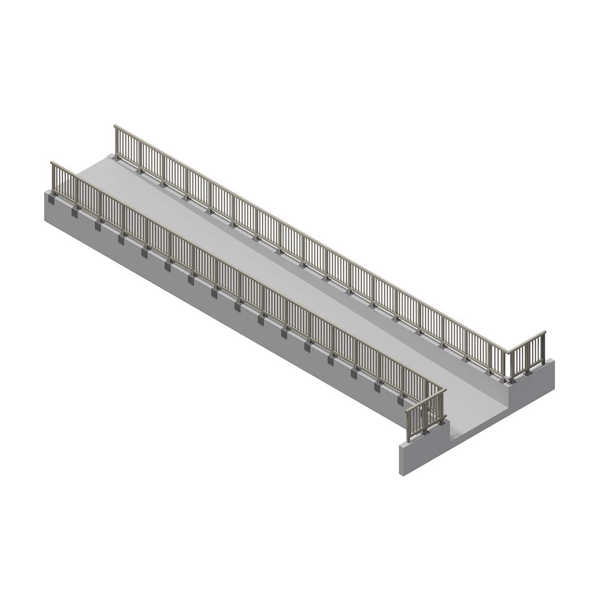 Free-standing railing - Meiser - galvanized / GRP