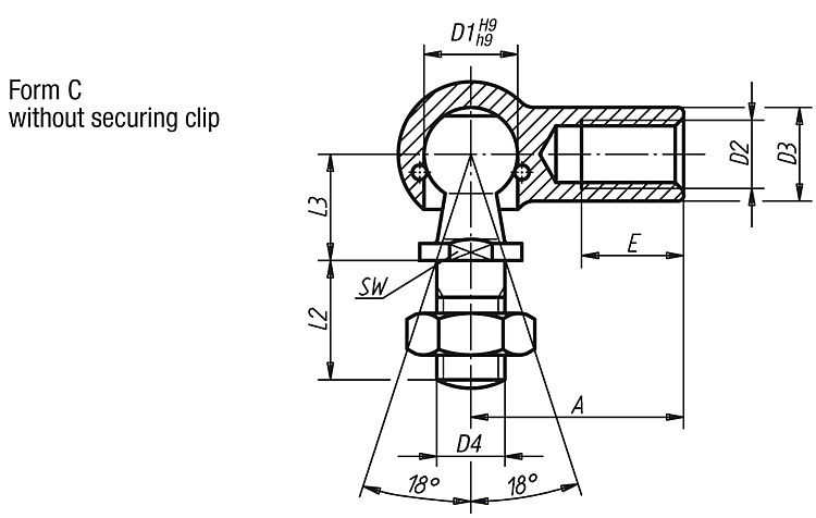 Angled ball joint - 27650 - norelem - Éléments standard mécaniques ...